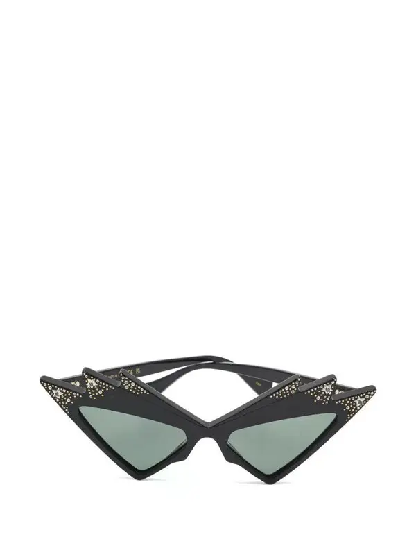 Gucci Crystal-embellished Cat-eye Sunglasses - Black