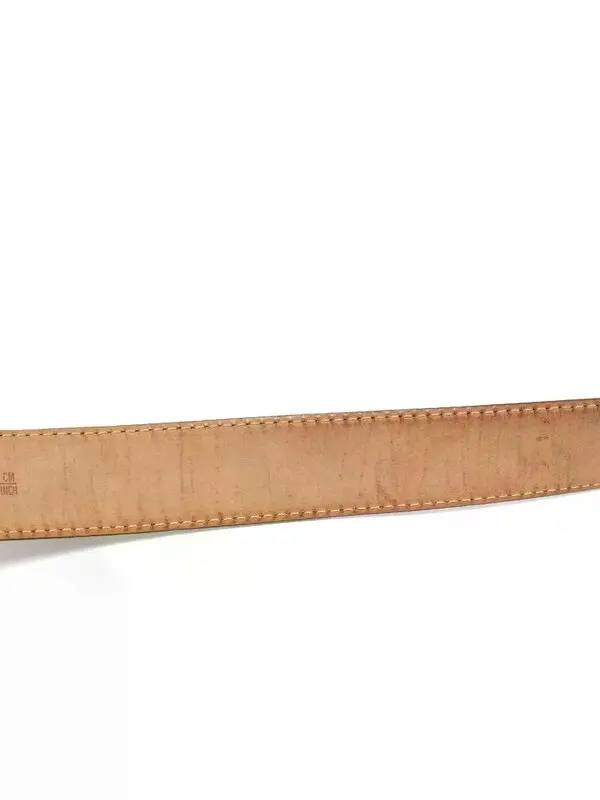 Dolce & Gabbana Red Leather Belt With Plaque Buckle