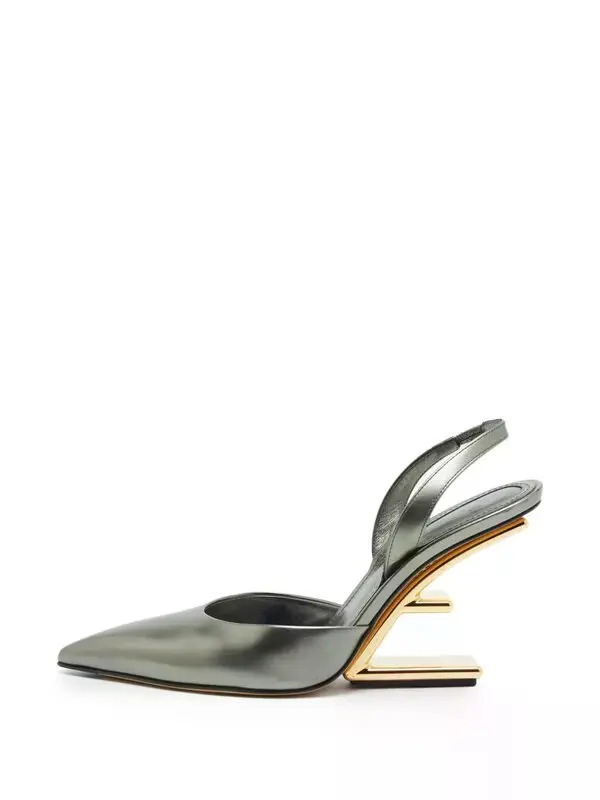 Fendi First Slingback Pumps - Grey