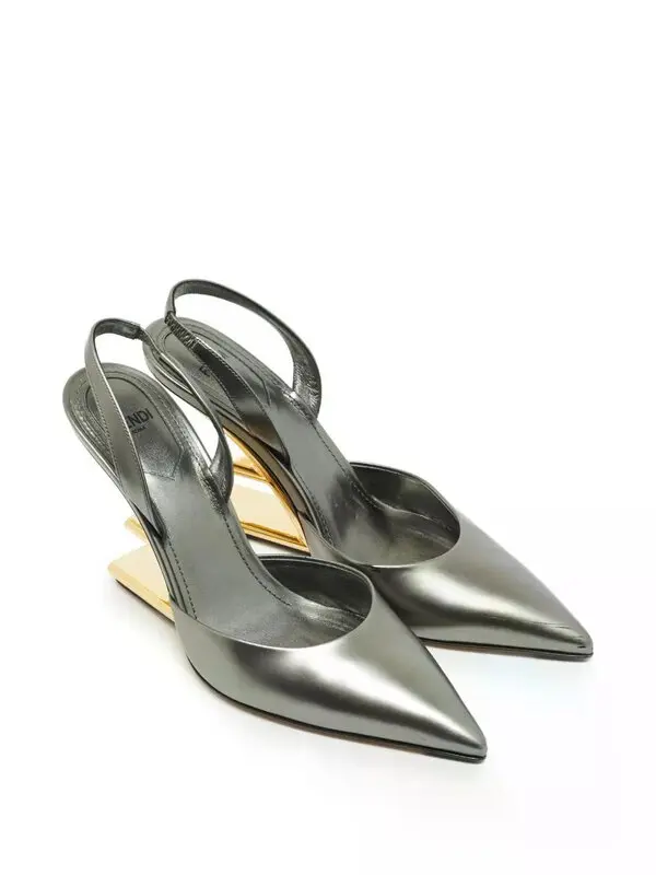 Fendi First Slingback Pumps - Grey