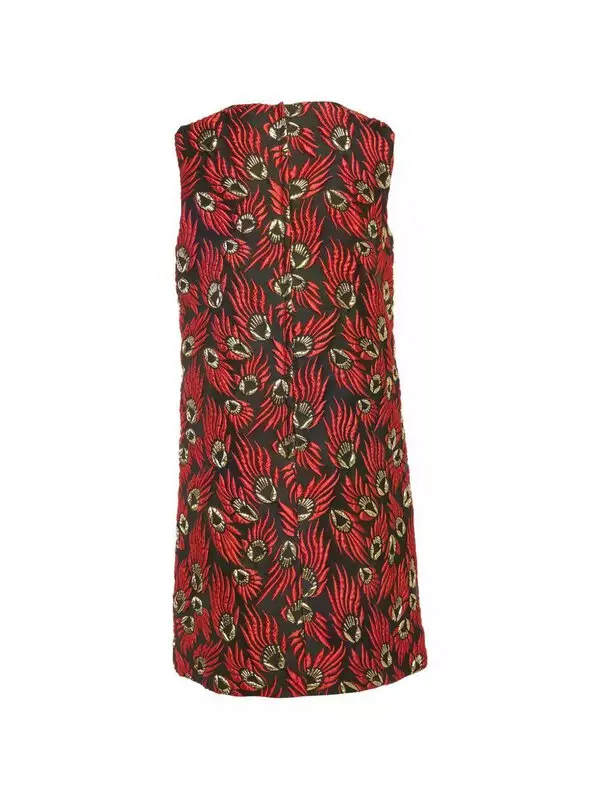 Dolce & Gabbana Sleeveless Patch Detail Mini Dress