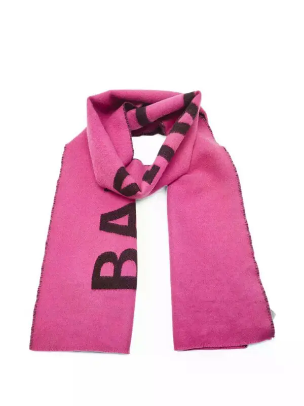 Balenciaga Logo-detail Wool Scarf
