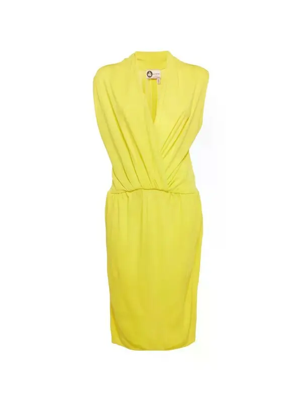 LANVIN Draped V-neck Midi Dress