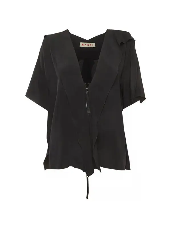 Marni Ruffled Zip-front Blouse