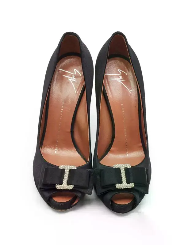 GIUSEPPE ZANOTTI Peep-toe Pumps With Bow Detail