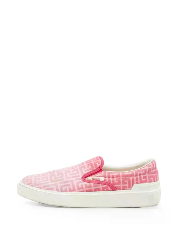 Balmain Barbie Monogram Slip-on Sneakers