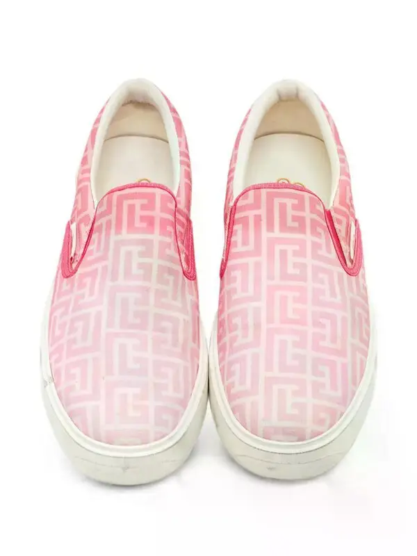 Balmain Barbie Monogram Slip-on Sneakers