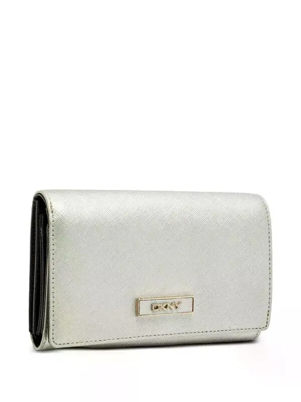 Dkny Logo Plaque Flap Wallet