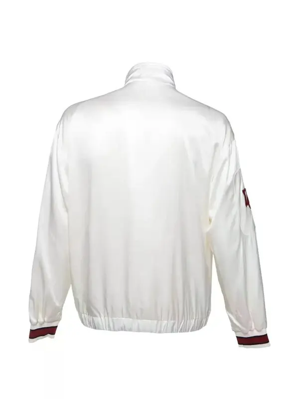 Dolce & Gabbana Embroidered Slogan Satin Bomber Jacket