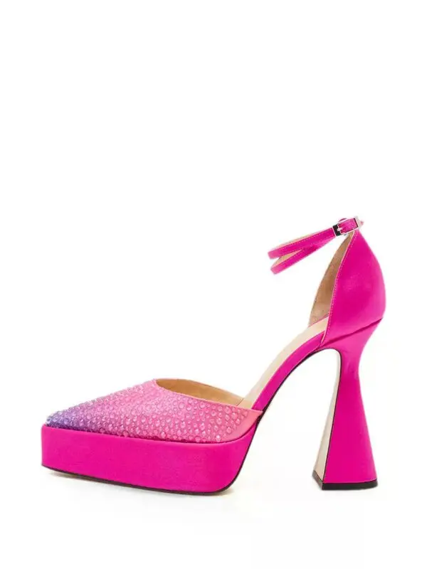Mach & Mach Galaxy Crystal-embellished Platform Pumps