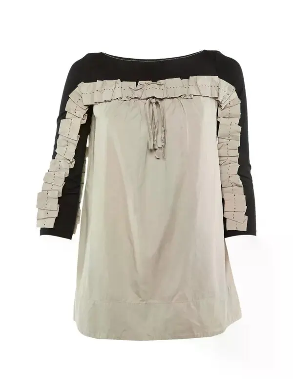 Paule Ka Ruched Contrast Top