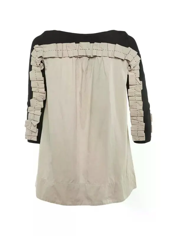 Paule Ka Ruched Contrast Top