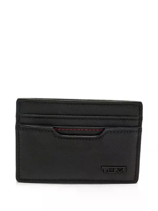 Tumi Logo-plaque Leather Card Holder - Black