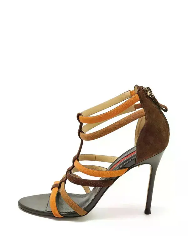 Carolina Herrera Ankle-strap Suede Sandals - Brown
