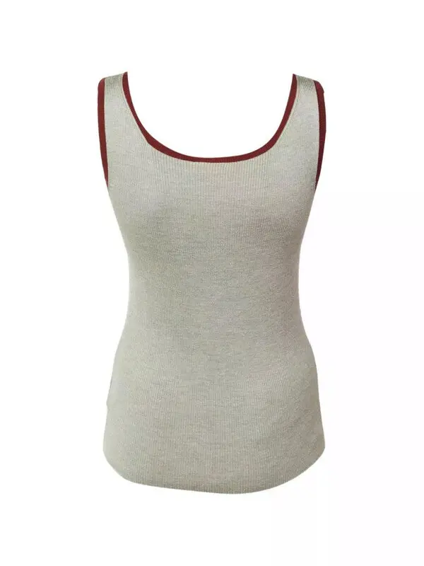 Chloé Ribbed Knit Scoop Neck Tank Top