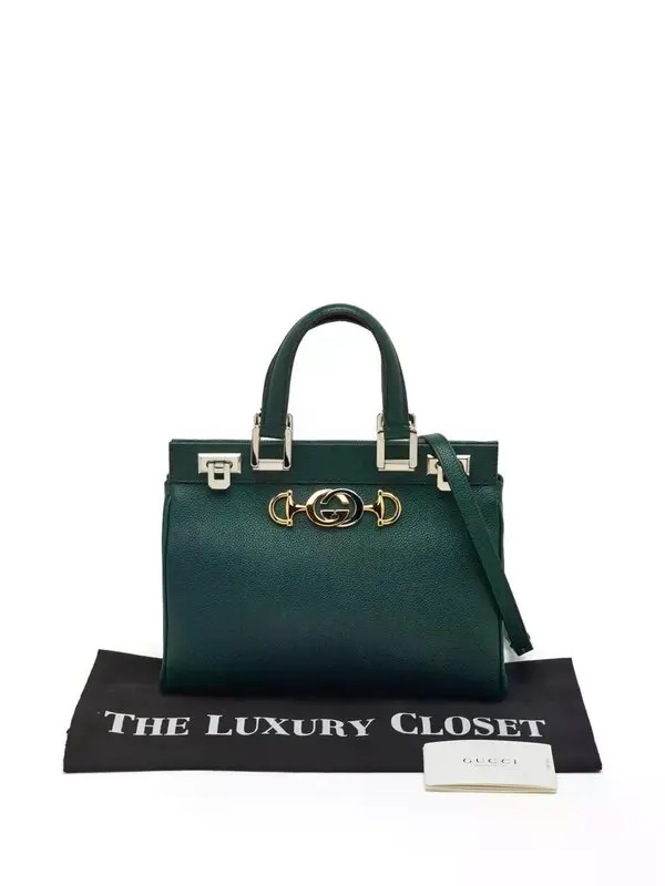 Gucci Zumi Small Leather Two-way Handbag - Green