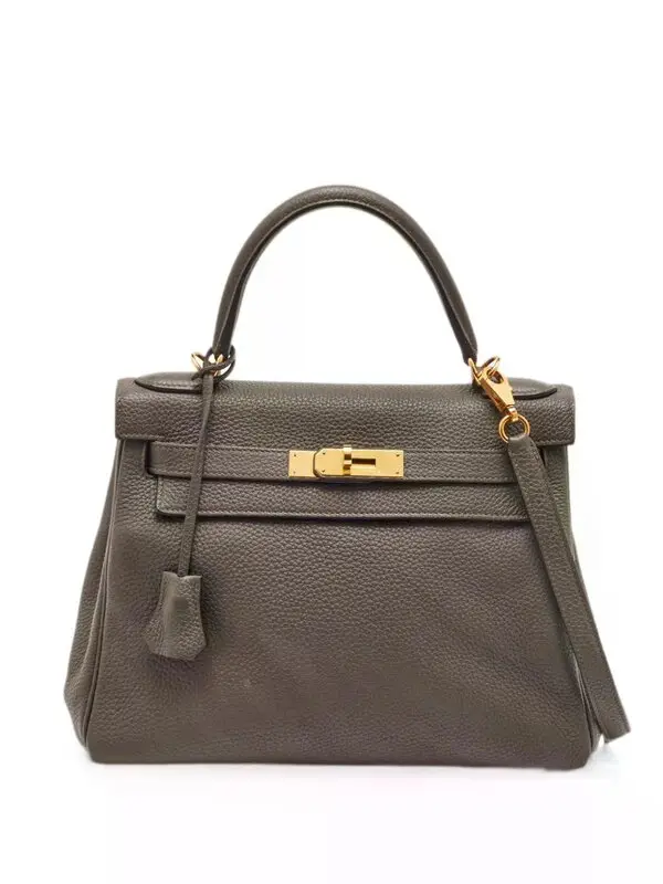 Hermès Kelly Sellier Two-tone Handbag - Grey