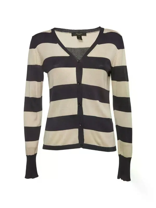 Max Mara Striped V-neck Cardigan