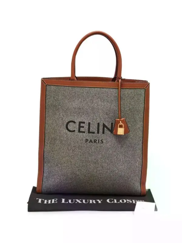 Celine Large Vertical Cabas Tote Bag - Grey