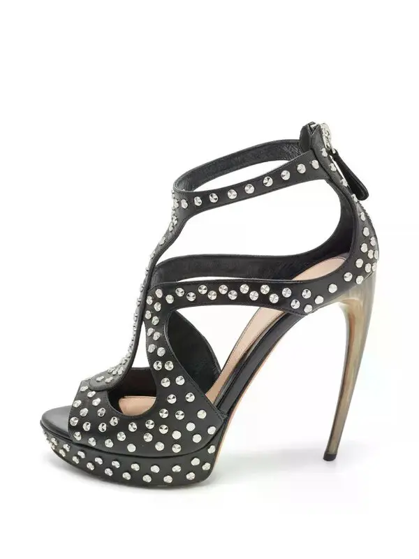 Alexander McQueen Studded Cage Sandals - Black