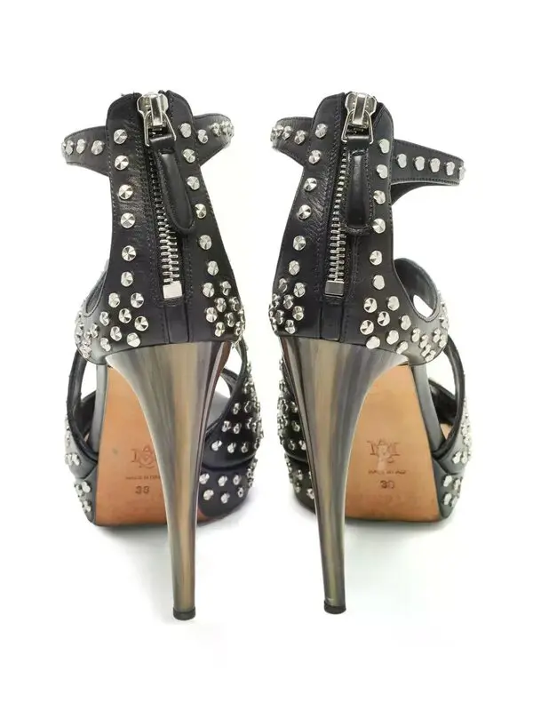 Alexander McQueen Studded Cage Stiletto Sandals