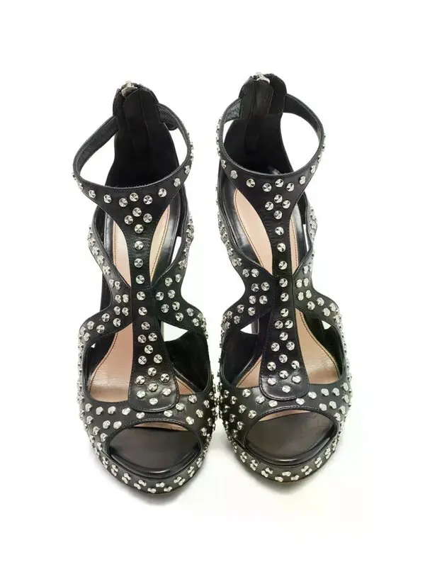 Alexander McQueen Studded Cage Stiletto Sandals