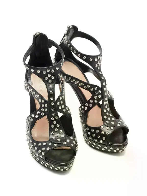 Alexander McQueen Studded Cage Stiletto Sandals