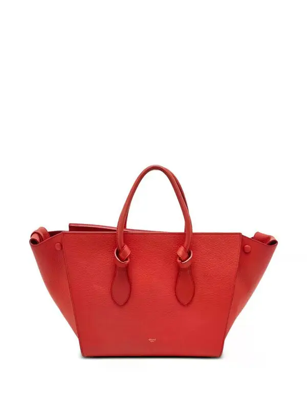 Celine Small Tie Leather Tote Bag - Red