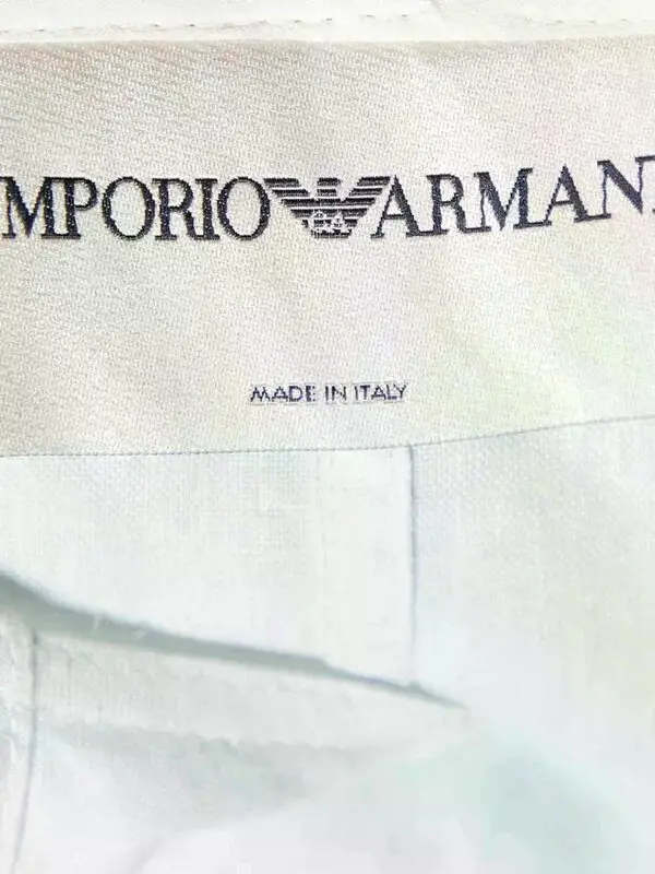 Emporio Armani Linen Zip-up Cropped Jacket