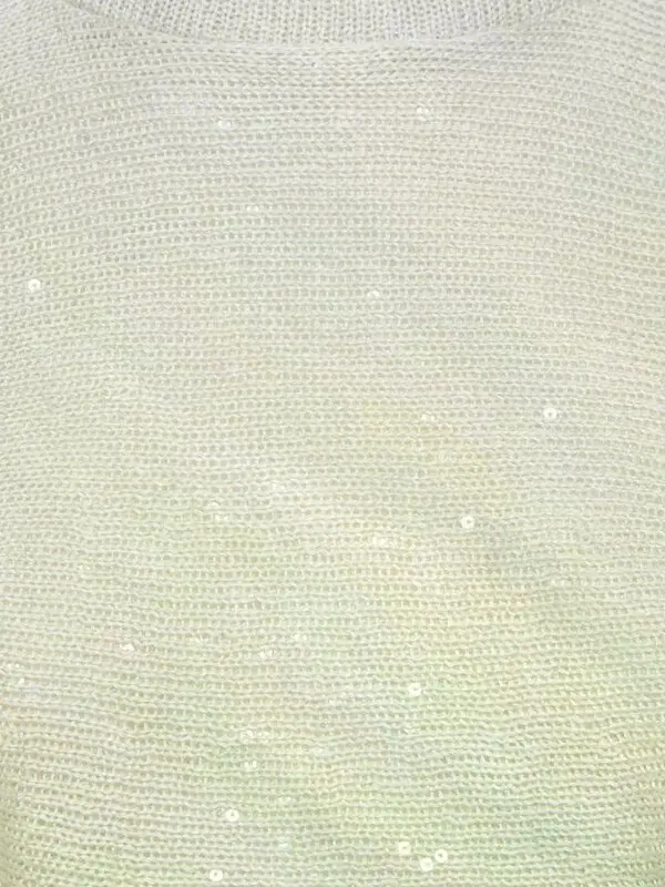 Brunello Cucinelli Sequin Embellished Flared Knit Top