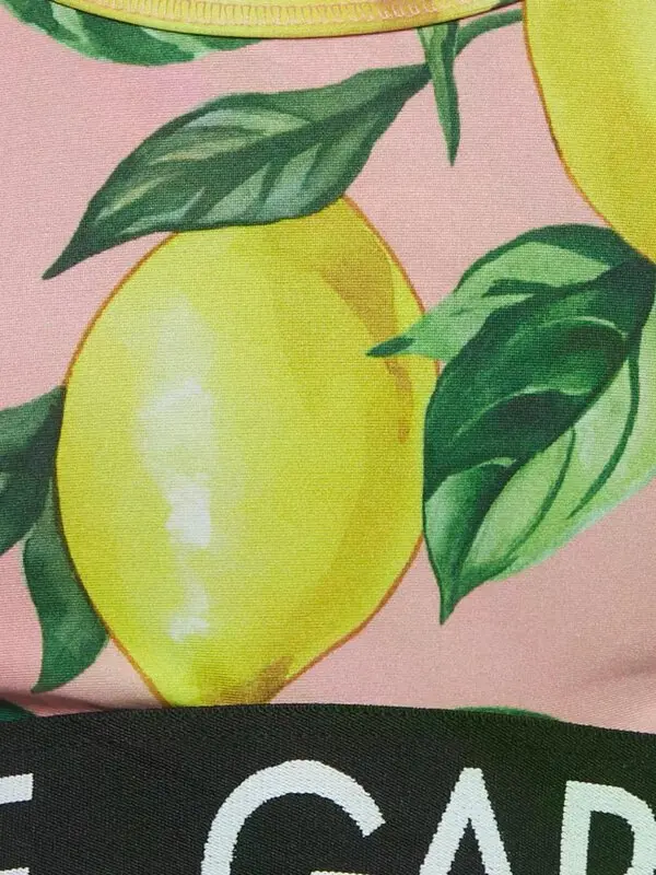 Dolce & Gabbana Lemon-print Sports Bra