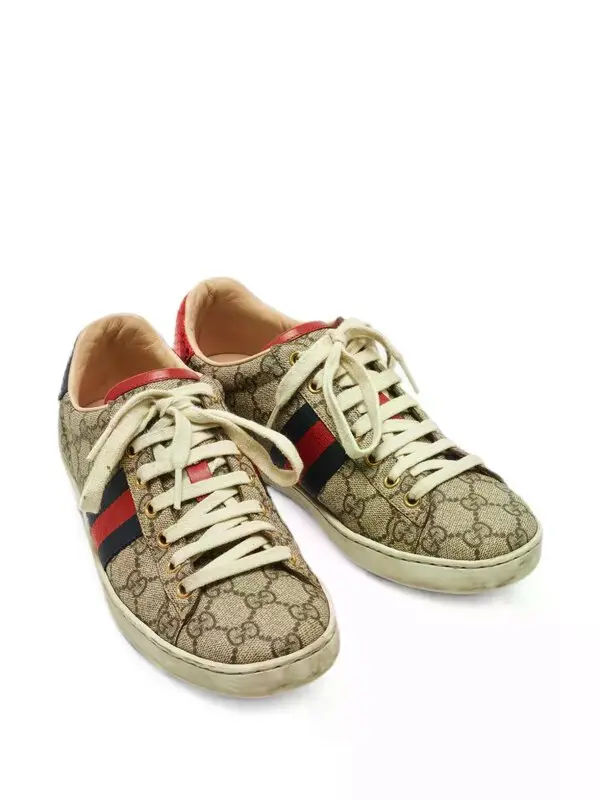Gucci Ace Web Sneakers - Neutrals