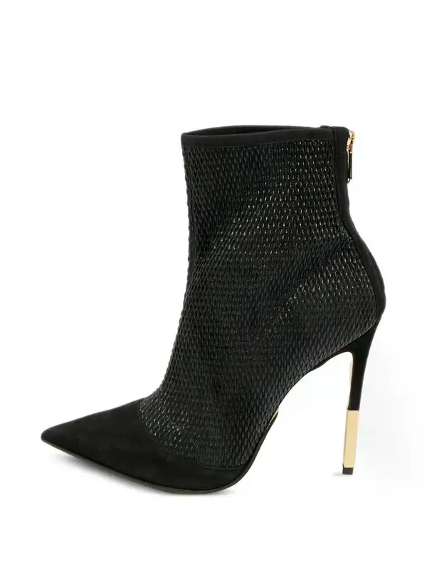 Balmain Suede Panel Ankle Boots