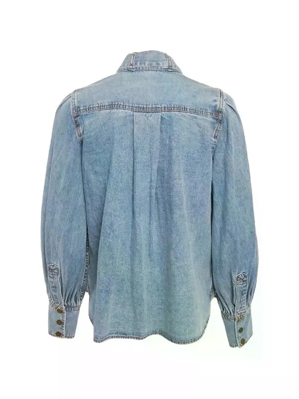 Zimmermann Neck Tie-up Denim Blouse