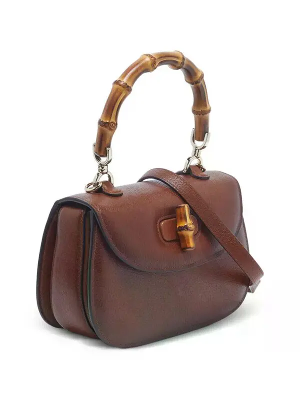 Gucci Small Bamboo 1947 Leather Tote Bag - Brown