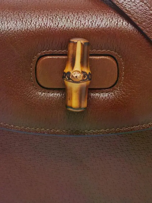 Gucci Small Bamboo 1947 Leather Tote Bag - Brown
