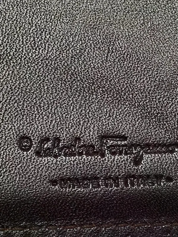 FERRAGAMO Diagonal-stripe Card Holder