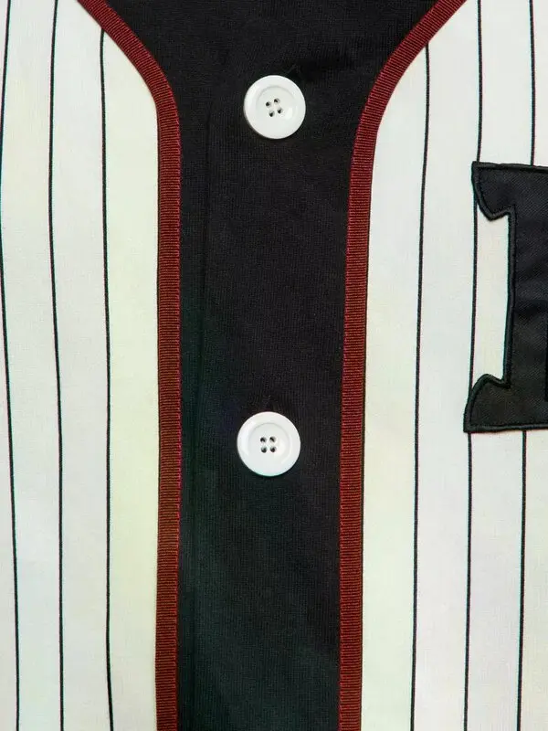 Dolce & Gabbana Layered Striped Baseball Shirt
