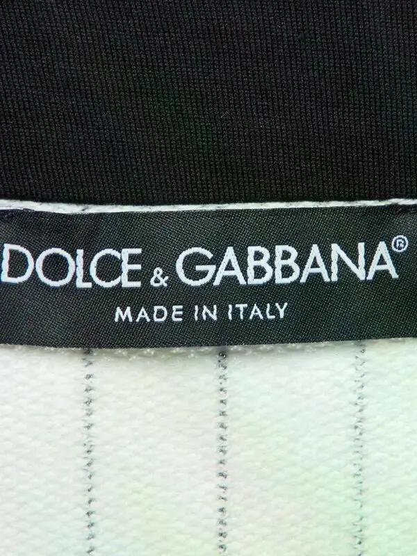 Dolce & Gabbana Layered Striped Baseball Shirt