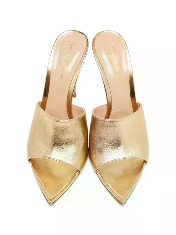 GIANVITO ROSSI Elle Heeled Sandals - Gold