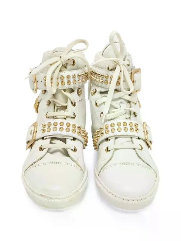 Philipp Plein Leather Studded High-top Sneakers