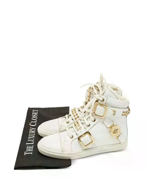 Philipp Plein Leather Studded High-top Sneakers