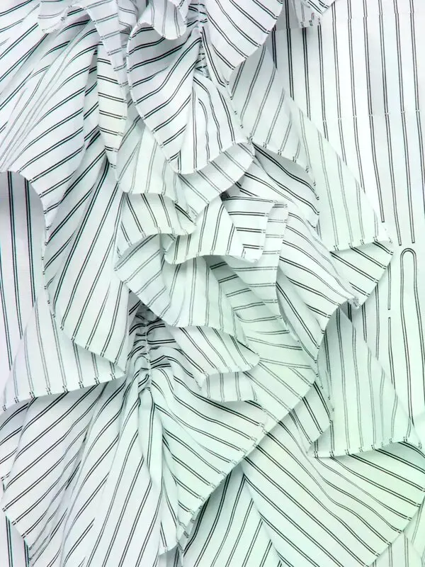 LOUIS VUITTON Striped Ruffled Shirt