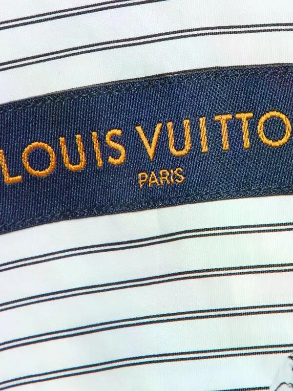 LOUIS VUITTON Striped Ruffled Shirt