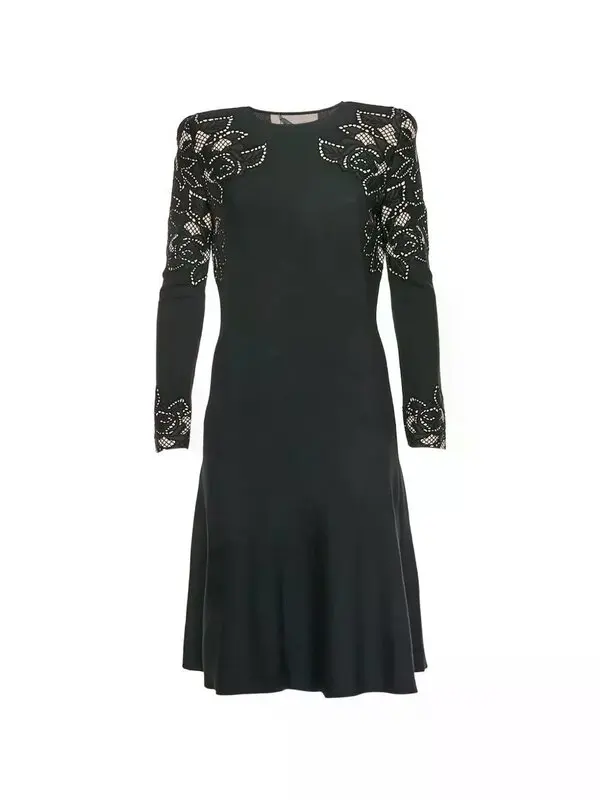 Alexander McQueen Floral-knit Midi Dress