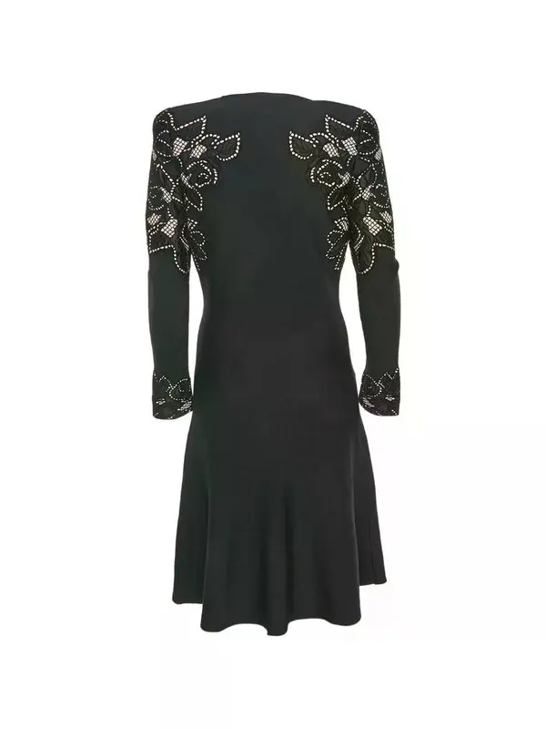 Alexander McQueen Floral-knit Midi Dress