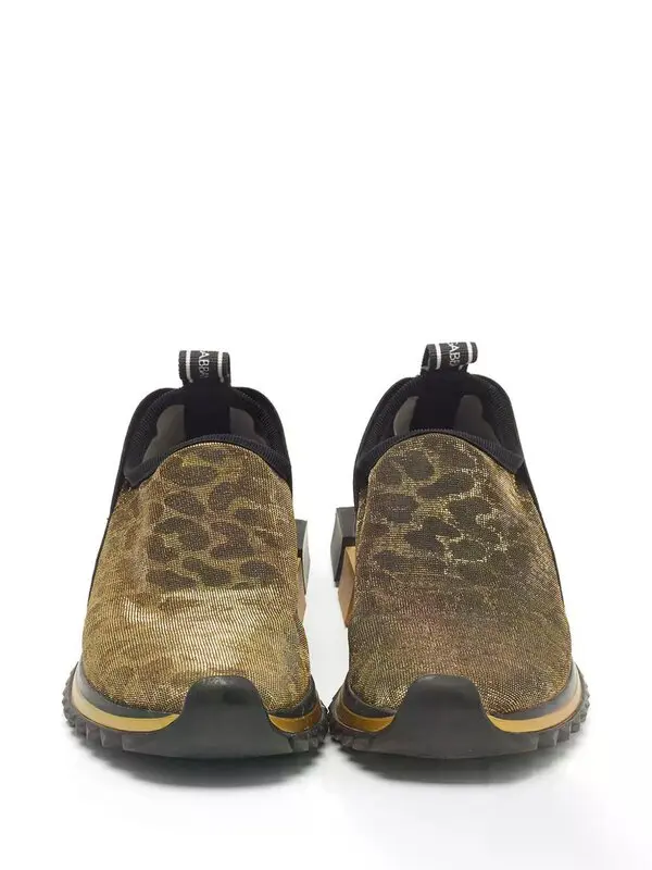 Dolce & Gabbana Sorrento Leopard-print Slip-on Sneakers - Brown