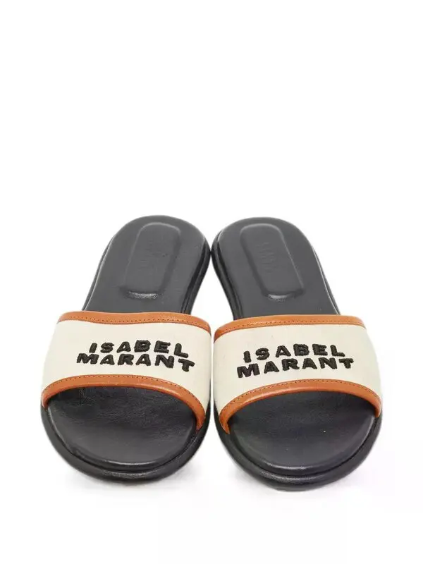 Isabel Marant Étoile Vikee Leather-trim Slides