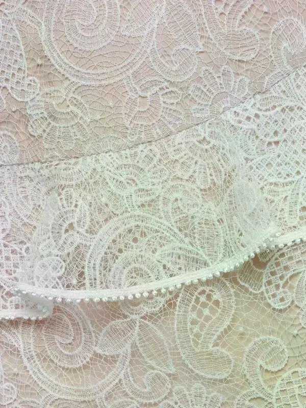 SELF-PORTRAIT Floral Lace Midi Skirt