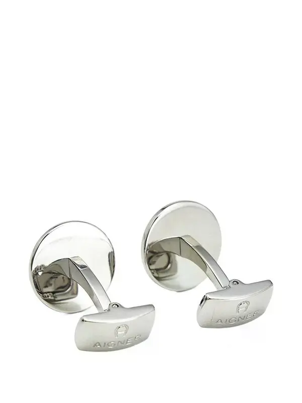 AIGNER Logo-detail Two-tone Cufflinks